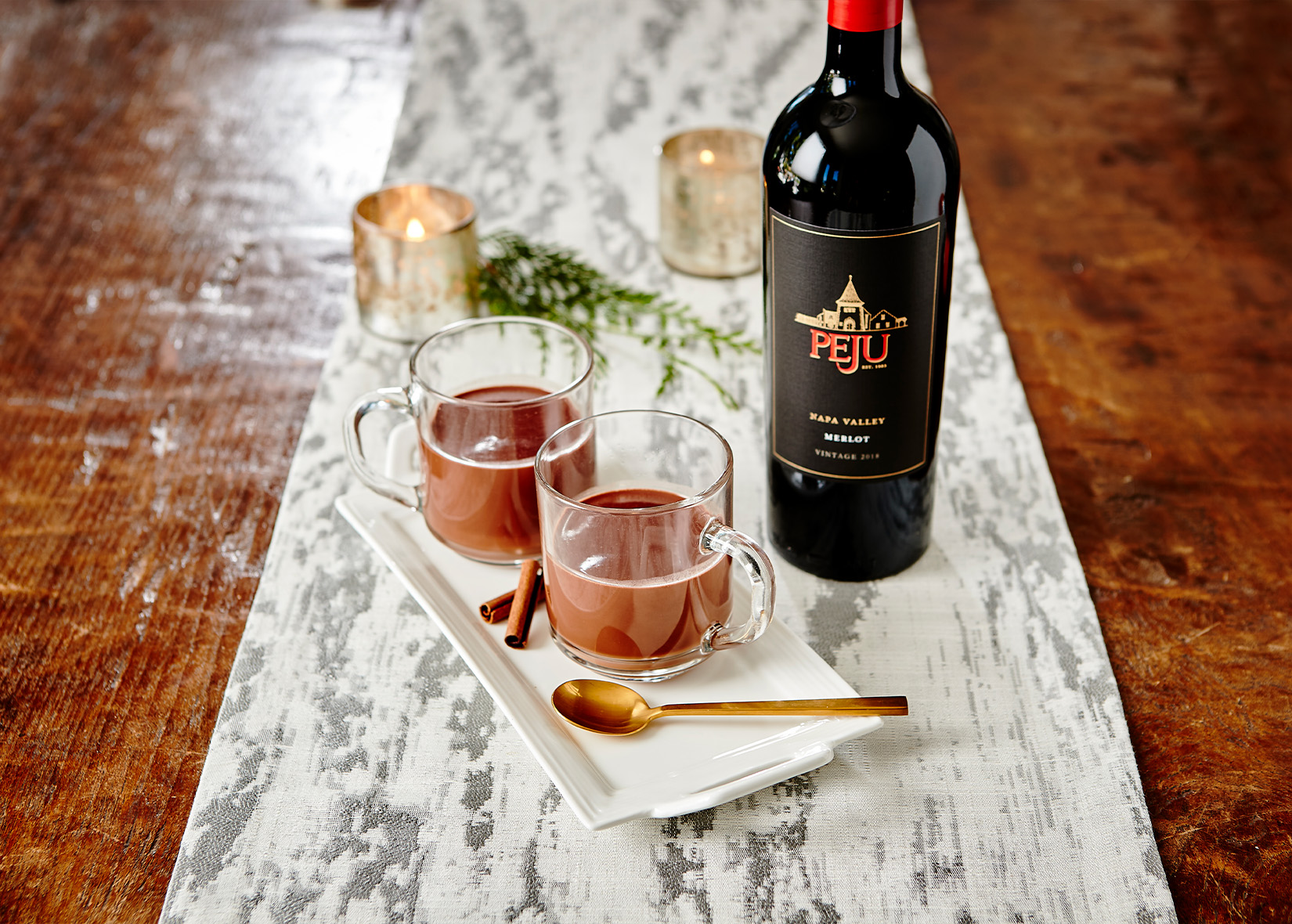 Merlot Spiced Hot Chocolate - PEJU Winery